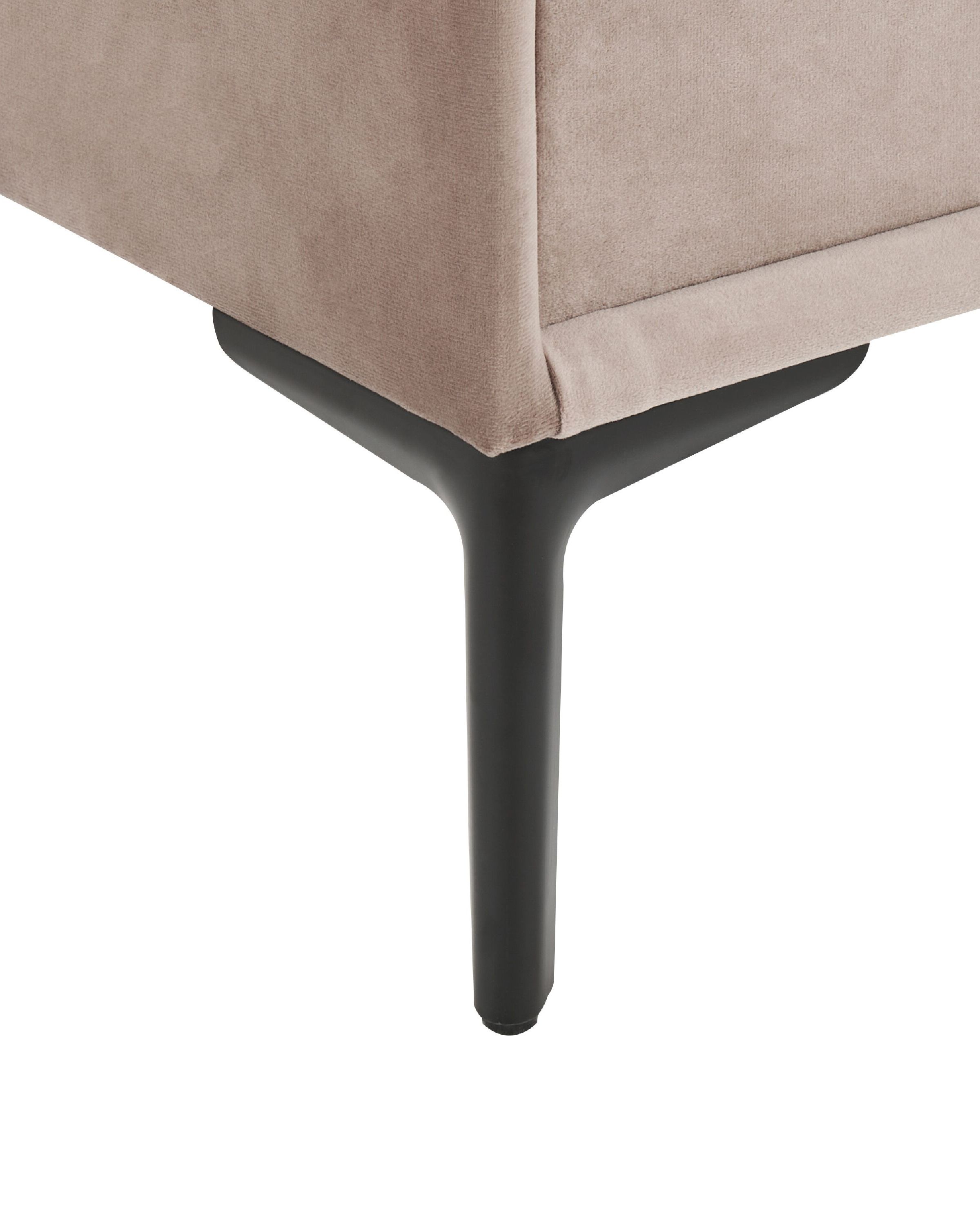 2 Drawer Velvet Bedside Table Taupe SEZANNE | Beliani.co.uk