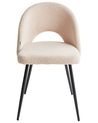 Set med 2 matstolar bouclé beige ONAGA | Beliani.se