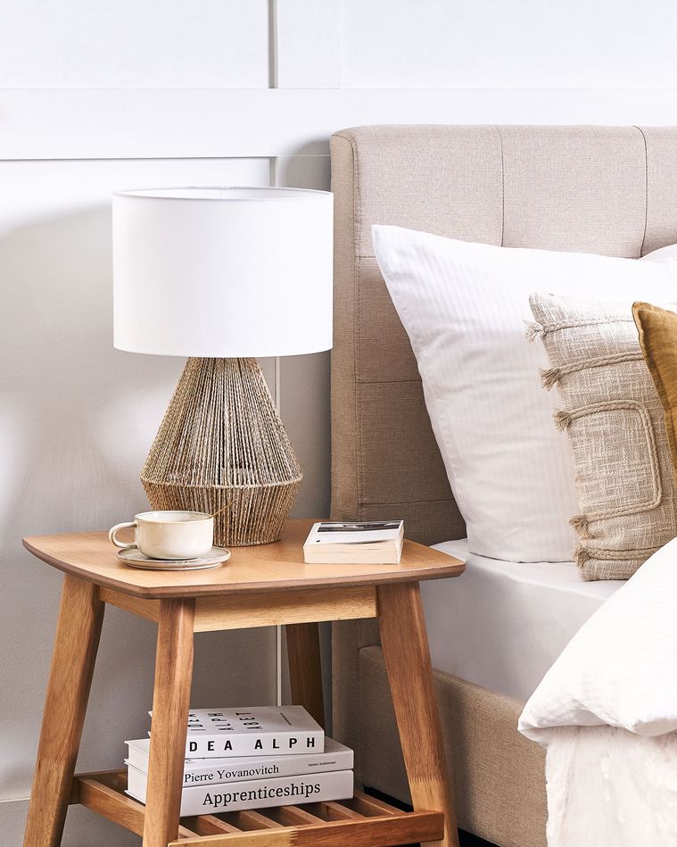 Woven Table Lamp Natural MALEWA | Beliani.co.uk
