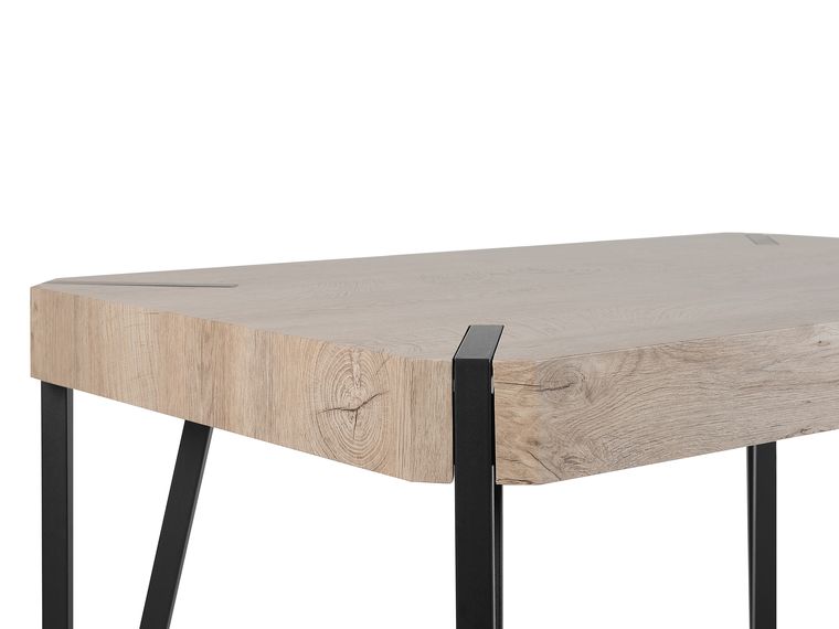 Dining Table 130 x 80 cm Light Wood CAMBELL | Beliani.co.uk