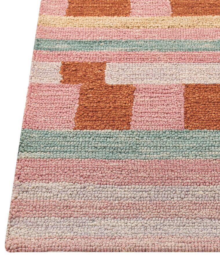 Wool Area Rug 200 x 200 cm Multicolour YOMRA | Beliani.co.uk