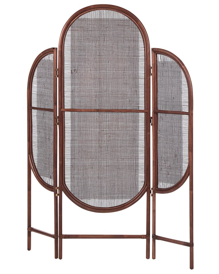 Sammenleggbar romdeler i rotting med 3 paneler 134 x 180 cm naturlig ...