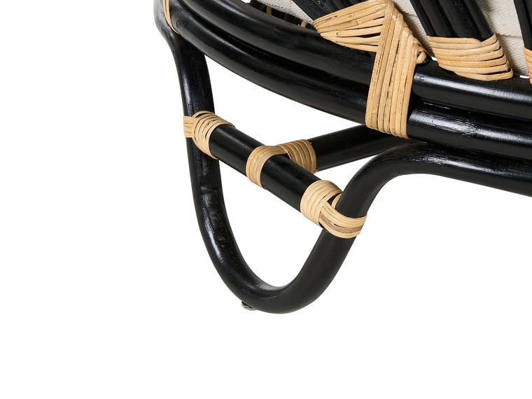 Rattan Garden Daybed Black ROSSANO | Beliani.pl