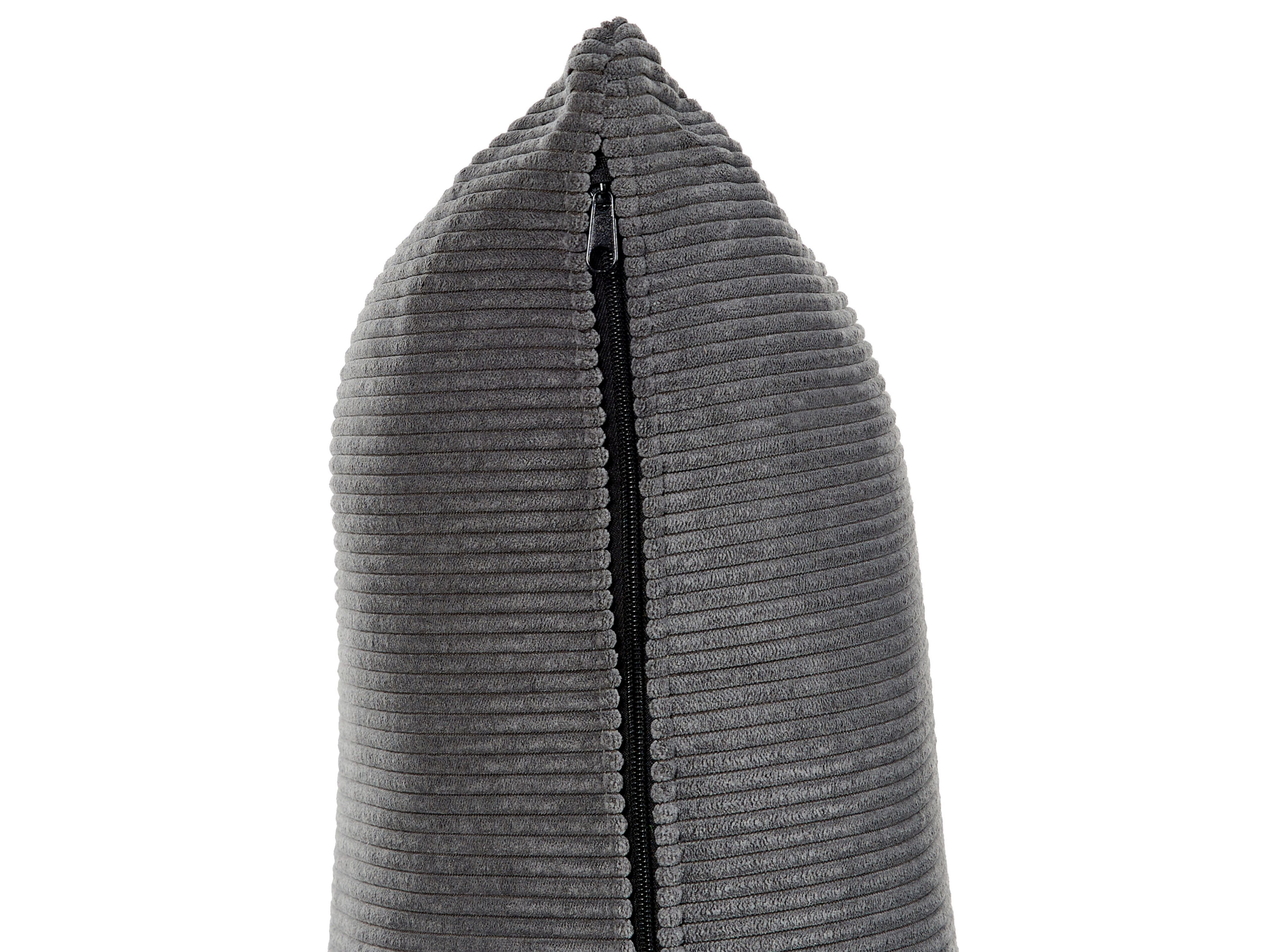 Narożnik lewostronny rozkładany z pojemnikiem sztruksowy ciemnoszary ...