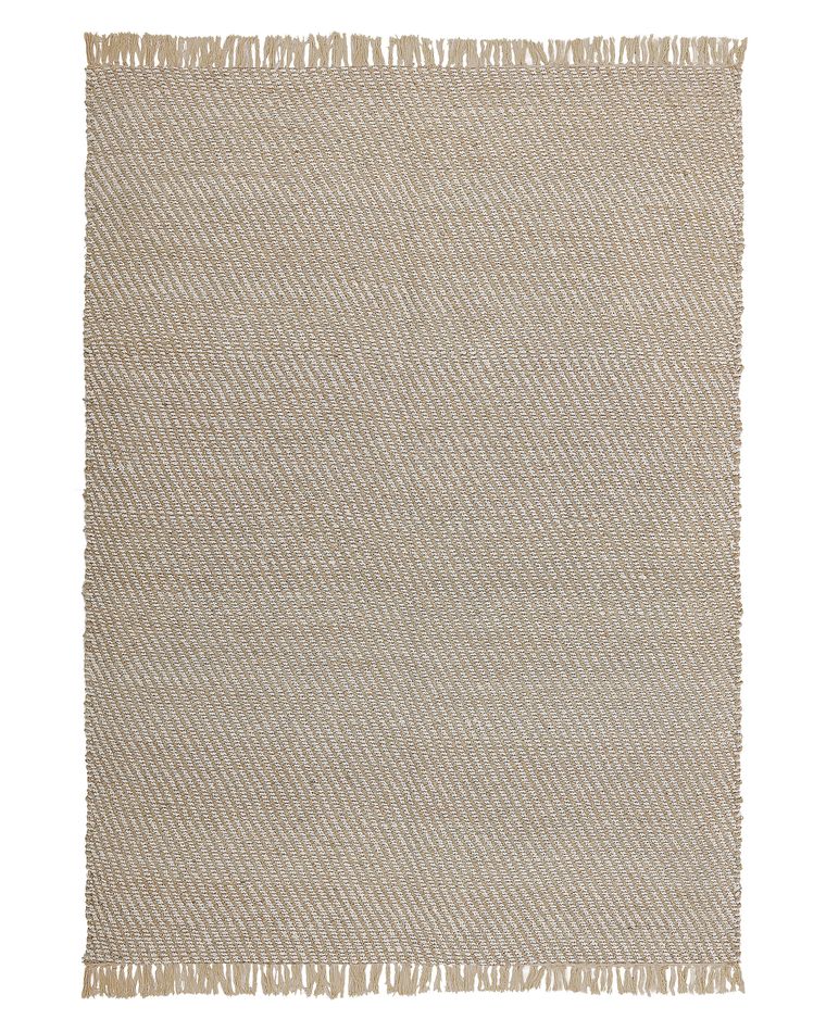 Jute Area Rug 140 x 200 cm Beige ALADAG | Beliani.co.uk