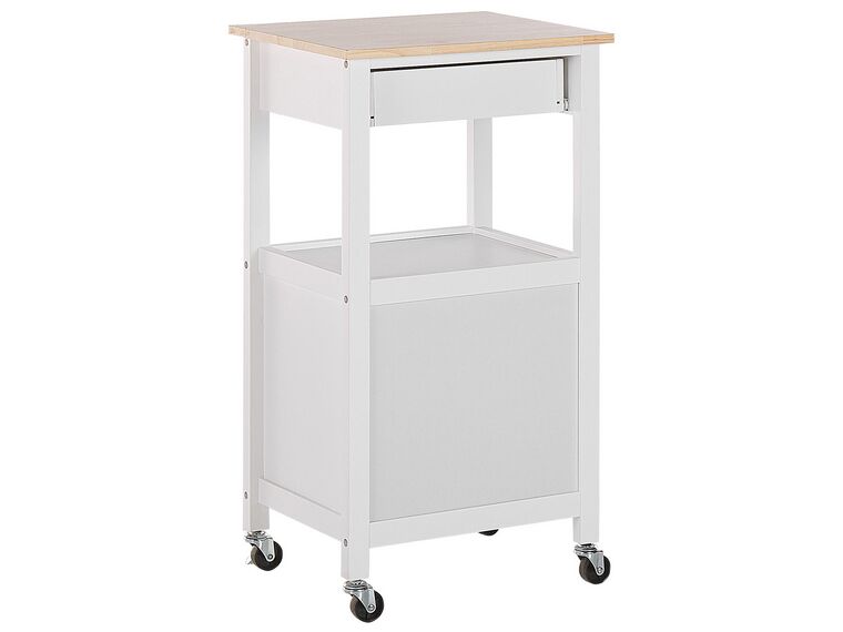 Kitchen Storage Trolley White SIENA | Beliani.co.uk