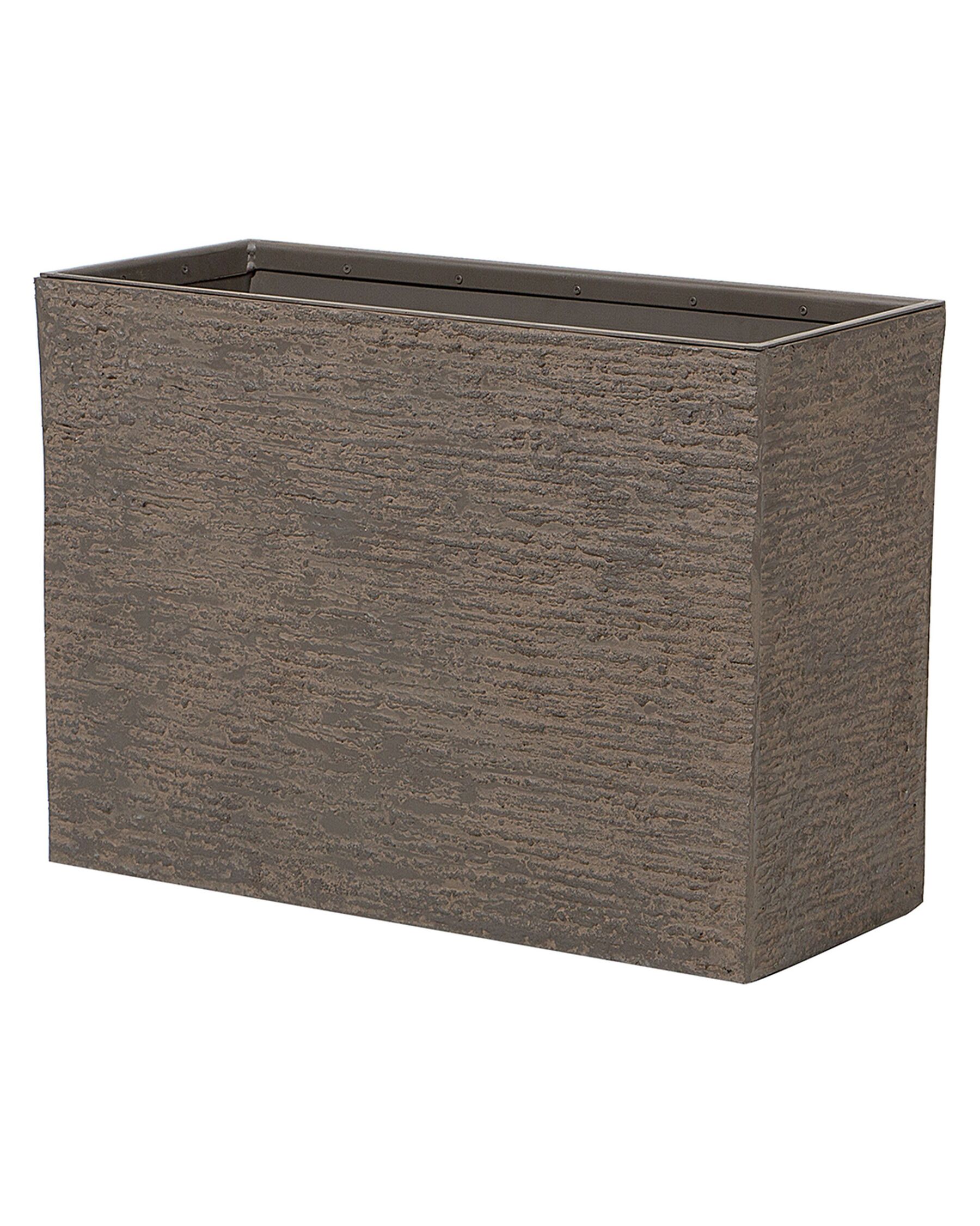 Rectangular Plant Pot 29 x 70 x 50 cm Brown EDESSA | Beliani.co.uk