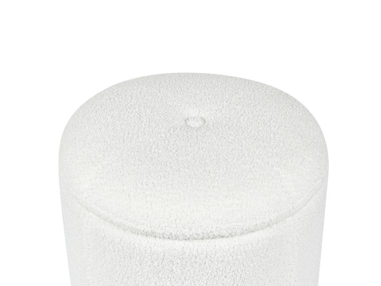 Boucle Storage Pouffe Off-White MARYLAND | Beliani.co.uk