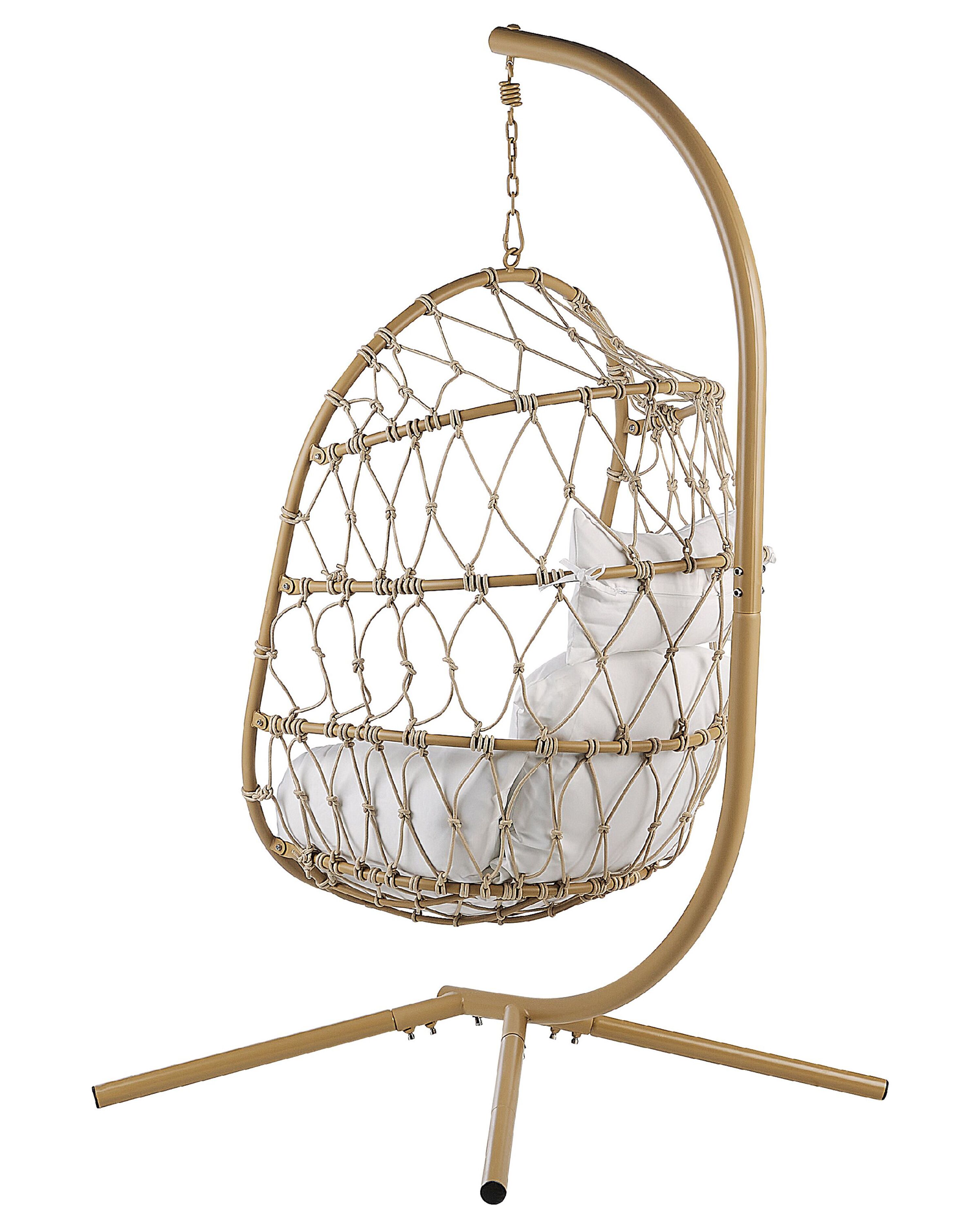 Hengestol med stativ beige ADRIA | Beliani.no