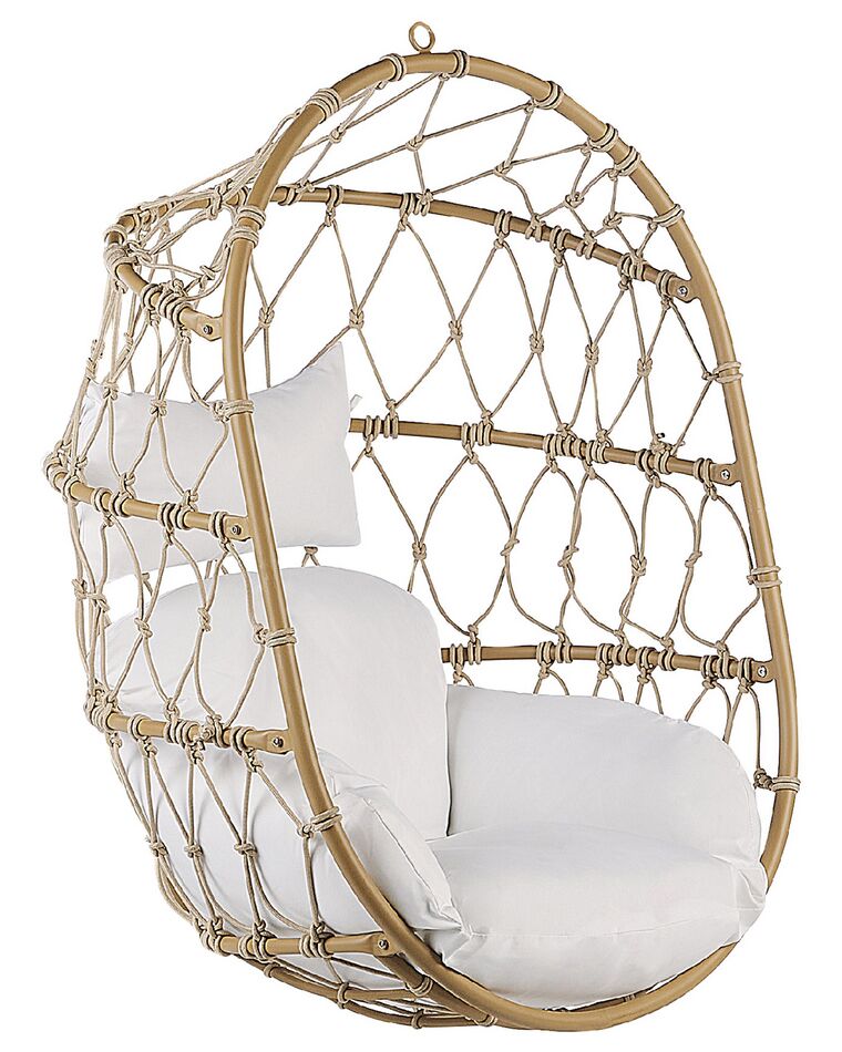 Riipputuoli jalustalla teräs beige ADRIA | Beliani.fi