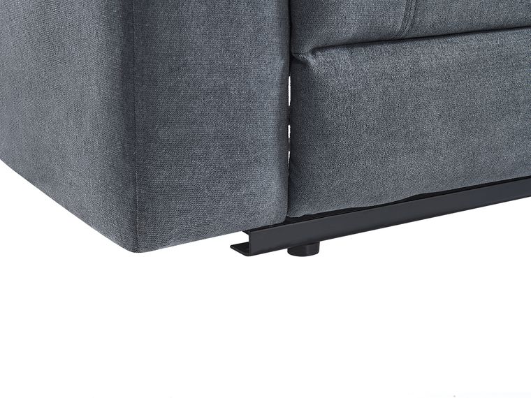 Corner Fabric Manual Recliner Sofa Grey ROKKE | Beliani.co.uk
