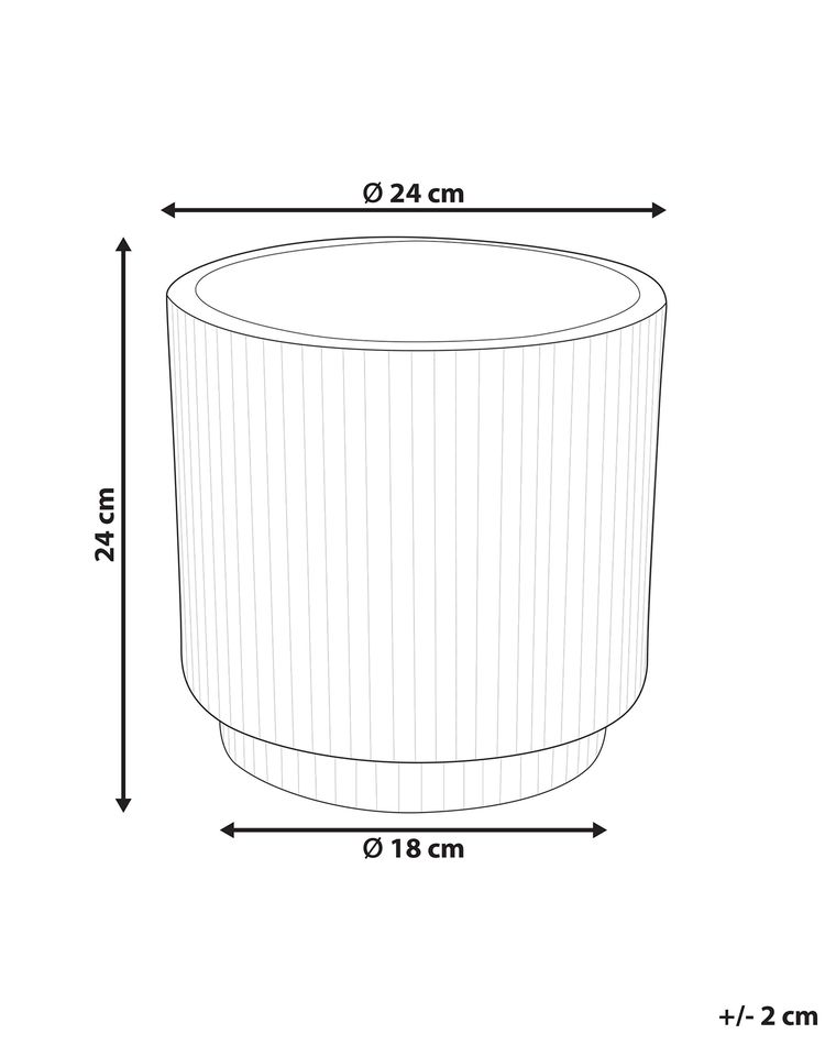 Plant Pot ⌀ 24 cm Off-White DARIA | Beliani.co.uk