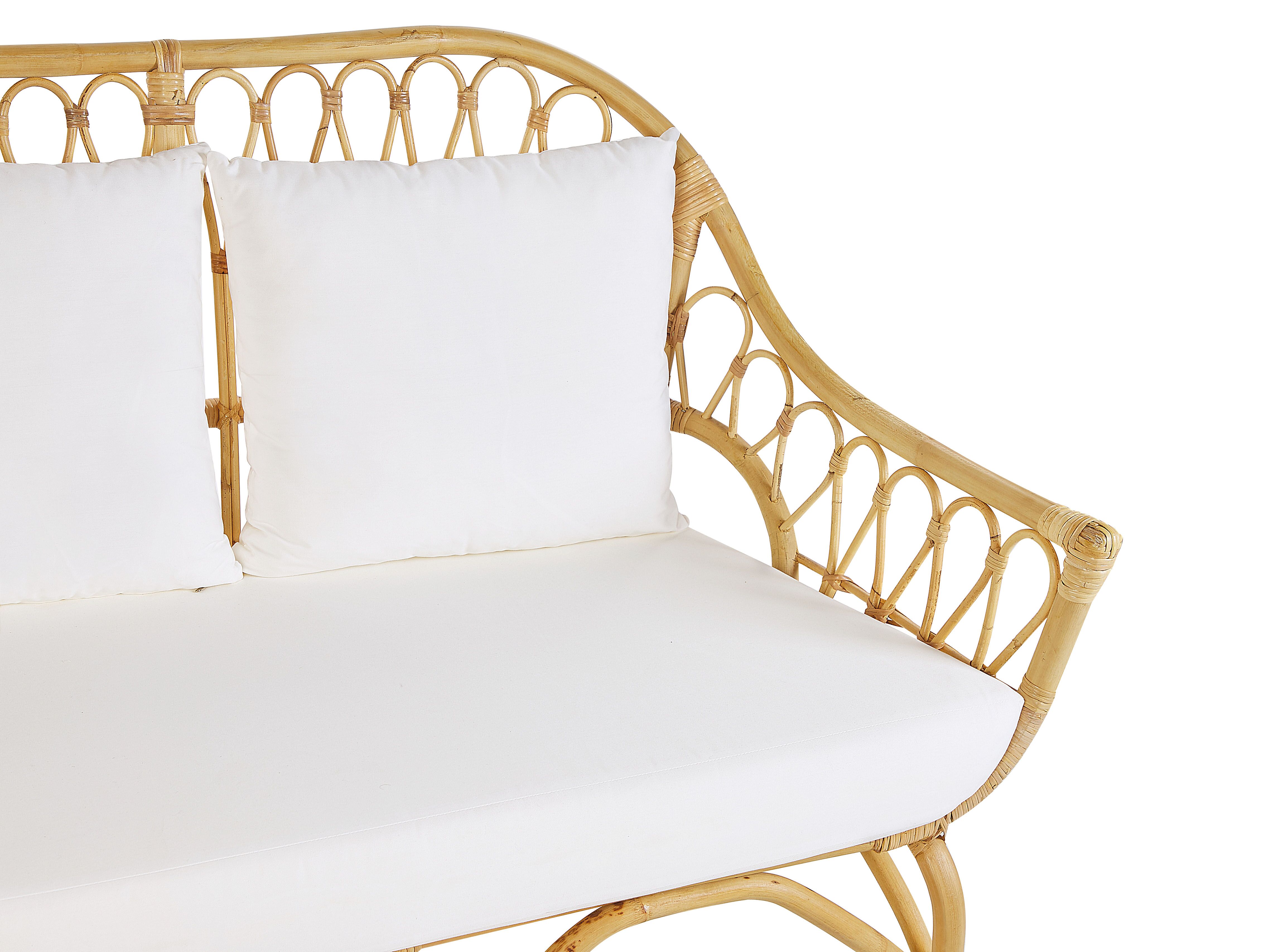 4 Seater Rattan Sofa Set Natural SIBARI | Beliani.co.uk