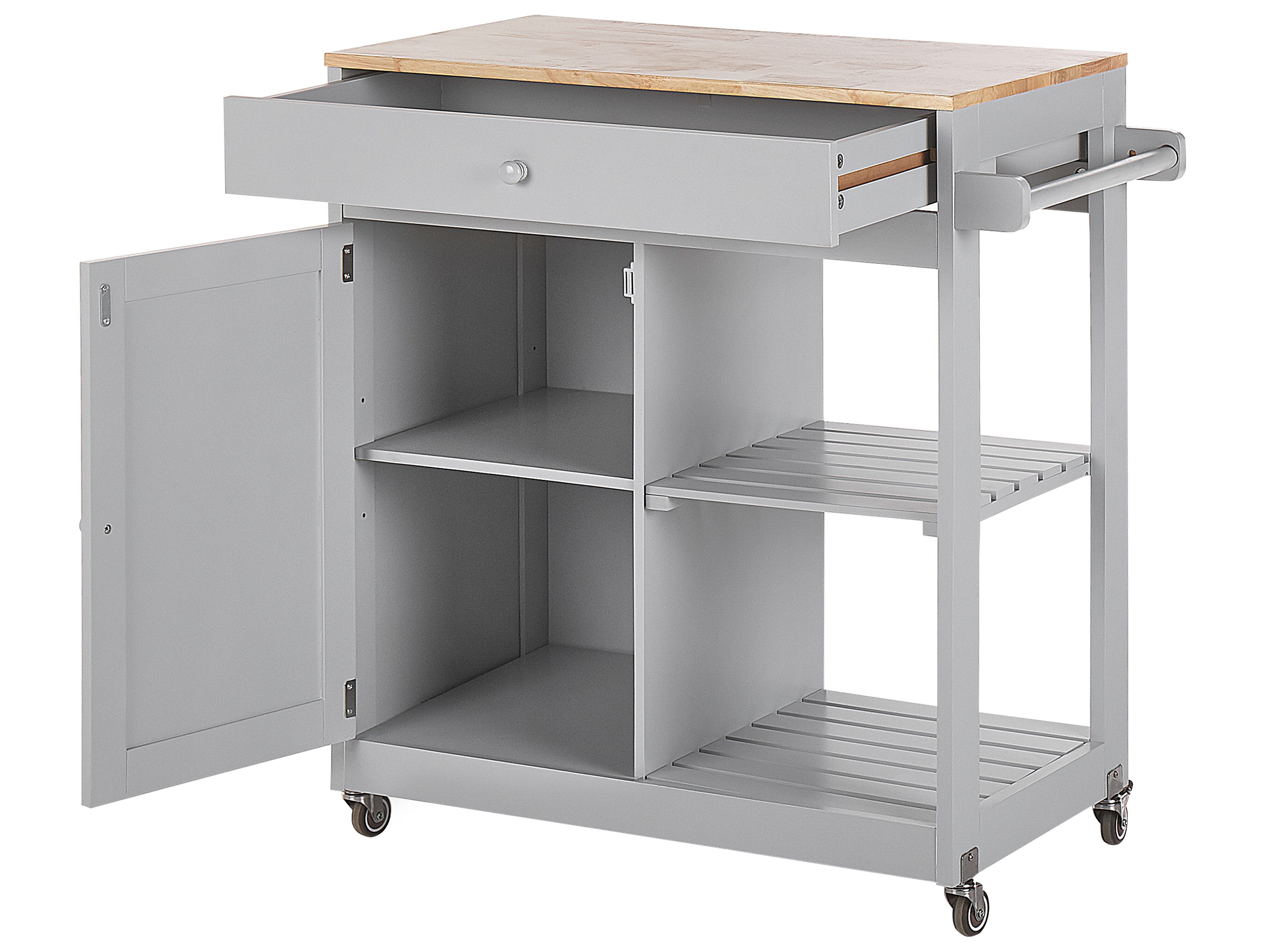 Kitchen Storage Trolley Grey TRAPANI | Beliani.co.uk