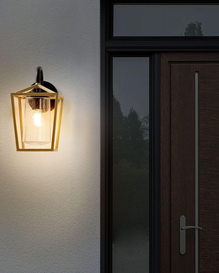 Outdoor Wall Light Gold ORDIE | Beliani.co.uk