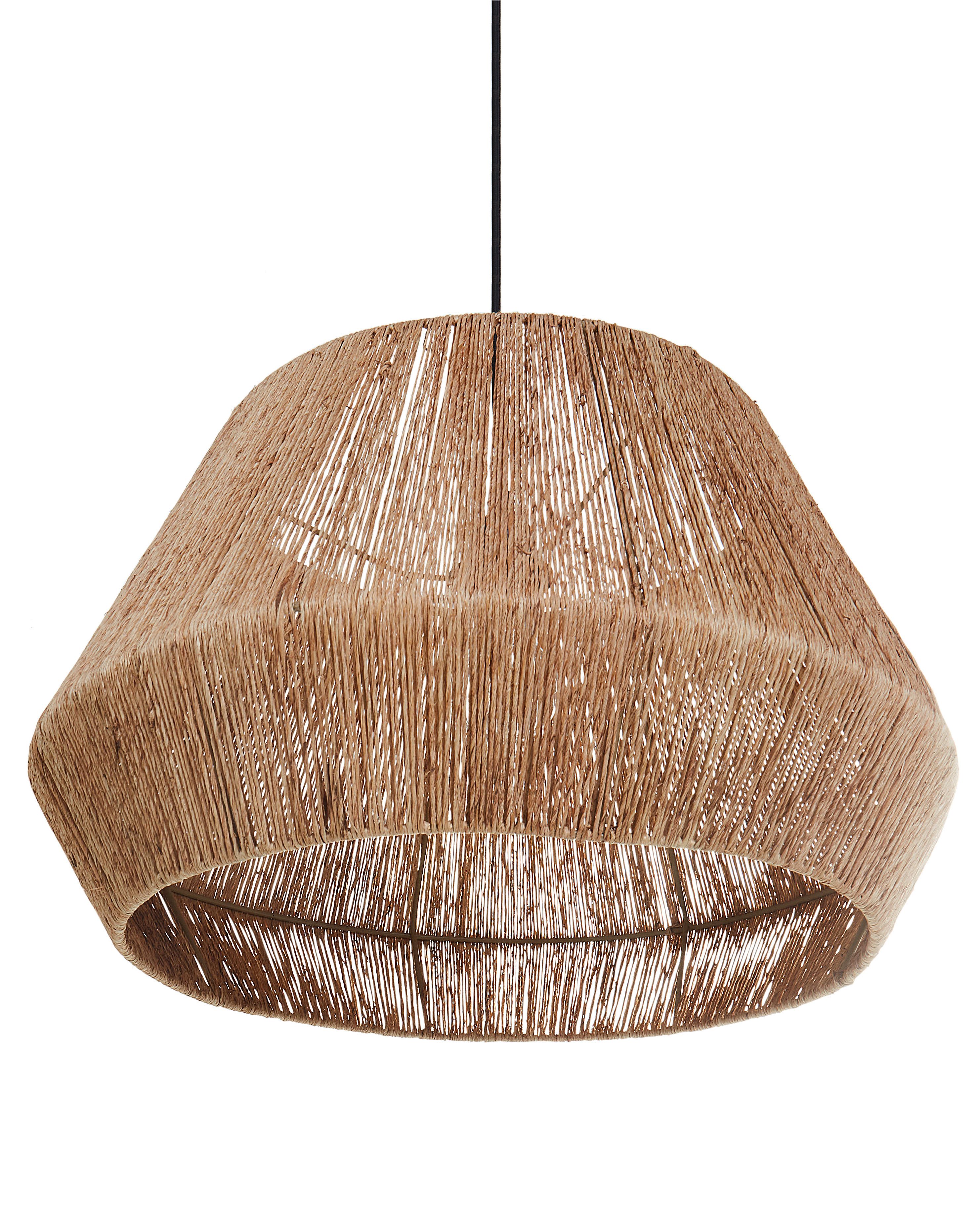Jute Pendant Lamp Natural BIRAU | Beliani.co.uk