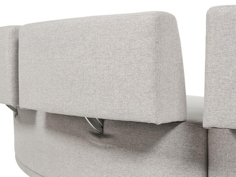 Soffa rundad 6-sits linne grå BOLEN | Beliani.se