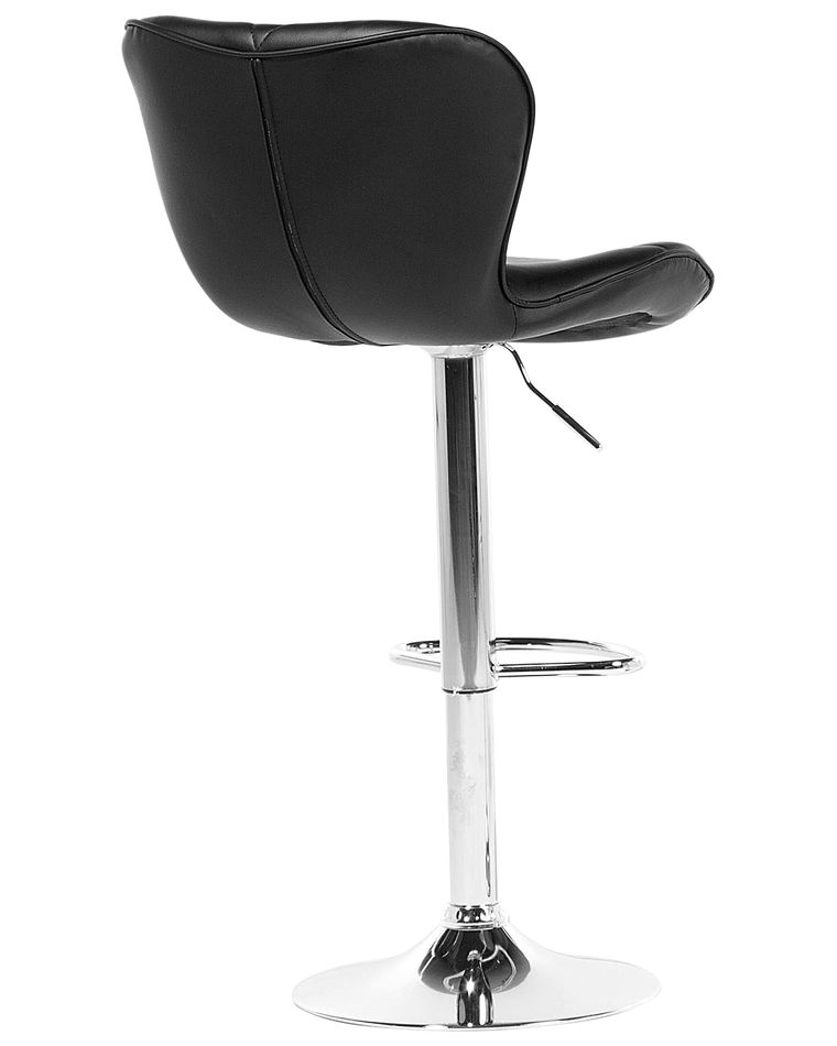 Barhocker Kunstleder schwarz höhenverstellbar 2er Set VALETTA | Beliani.at