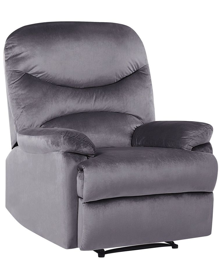Velvet Recliner Chair Grey ESLOV | Beliani.co.uk
