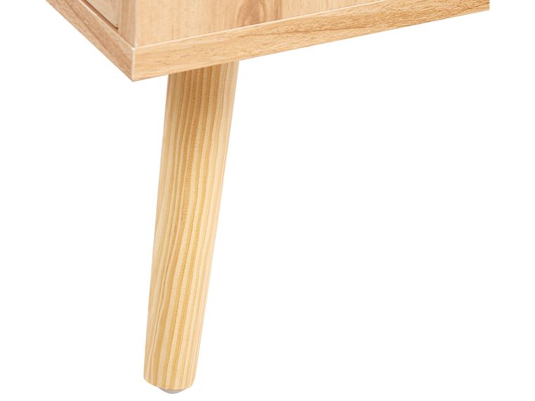 Rattan 3 Türen Sideboard Helles Holz PEROTE | Beliani.de