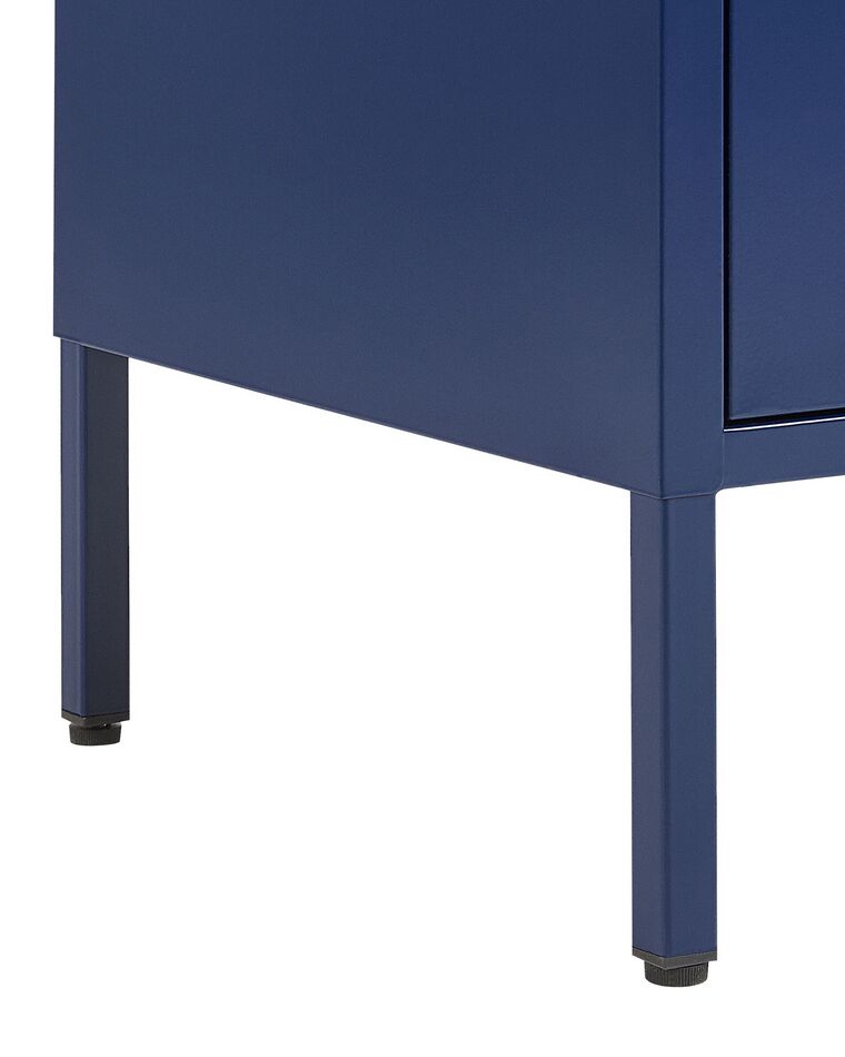 2 Door Metal Sideboard Navy Blue URIA | Beliani.co.uk