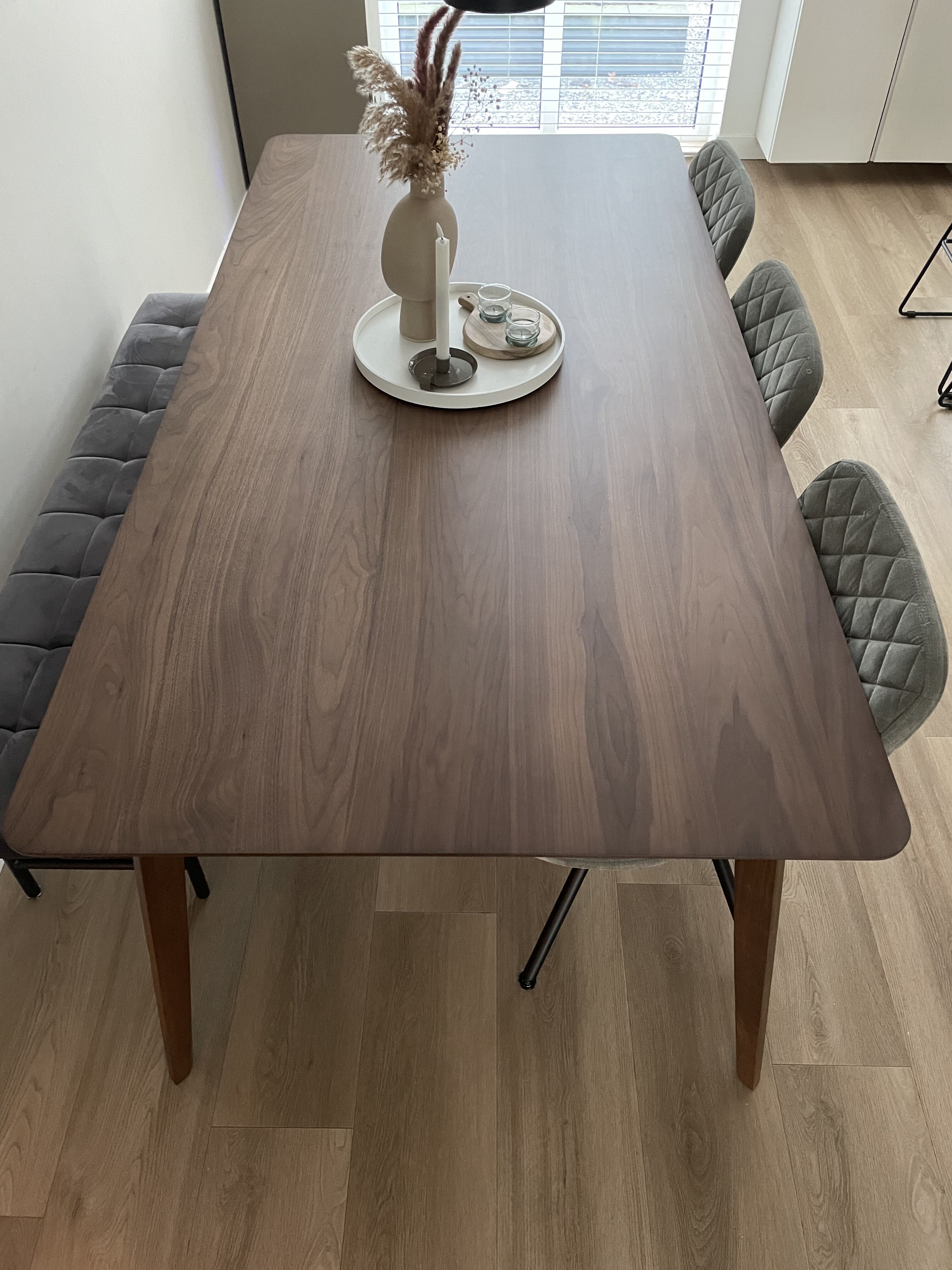 Dining Table 200 x 100 cm Dark Wood MADOX | Beliani.co.uk