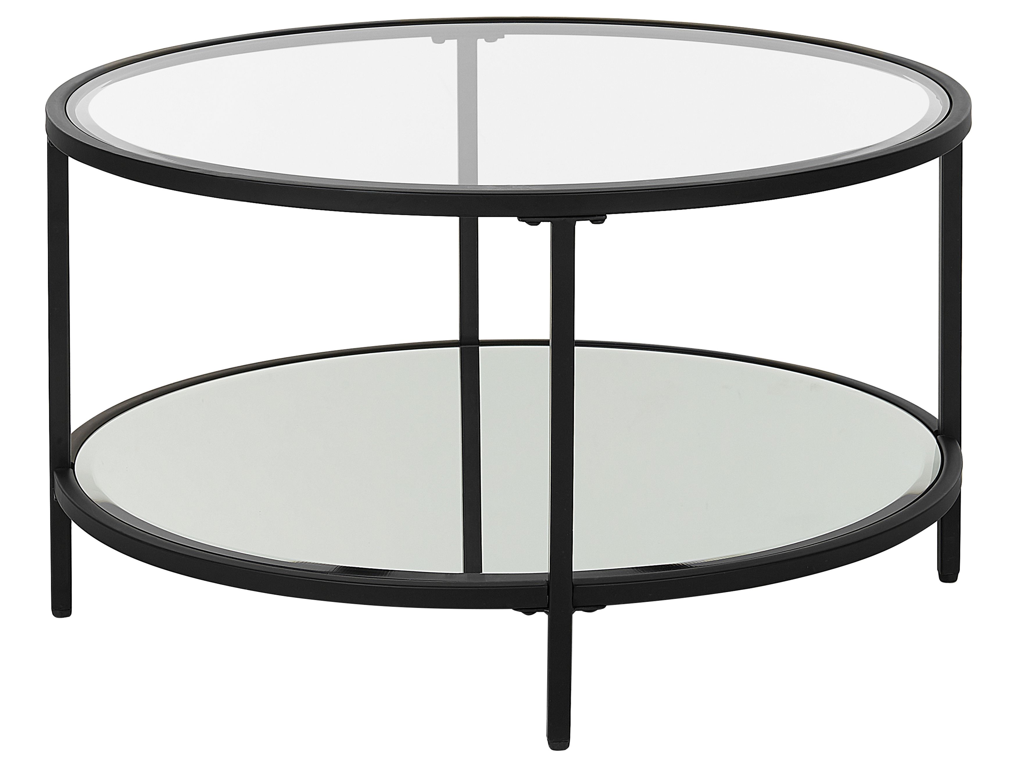 Couchtisch Glas Metall Schwarz