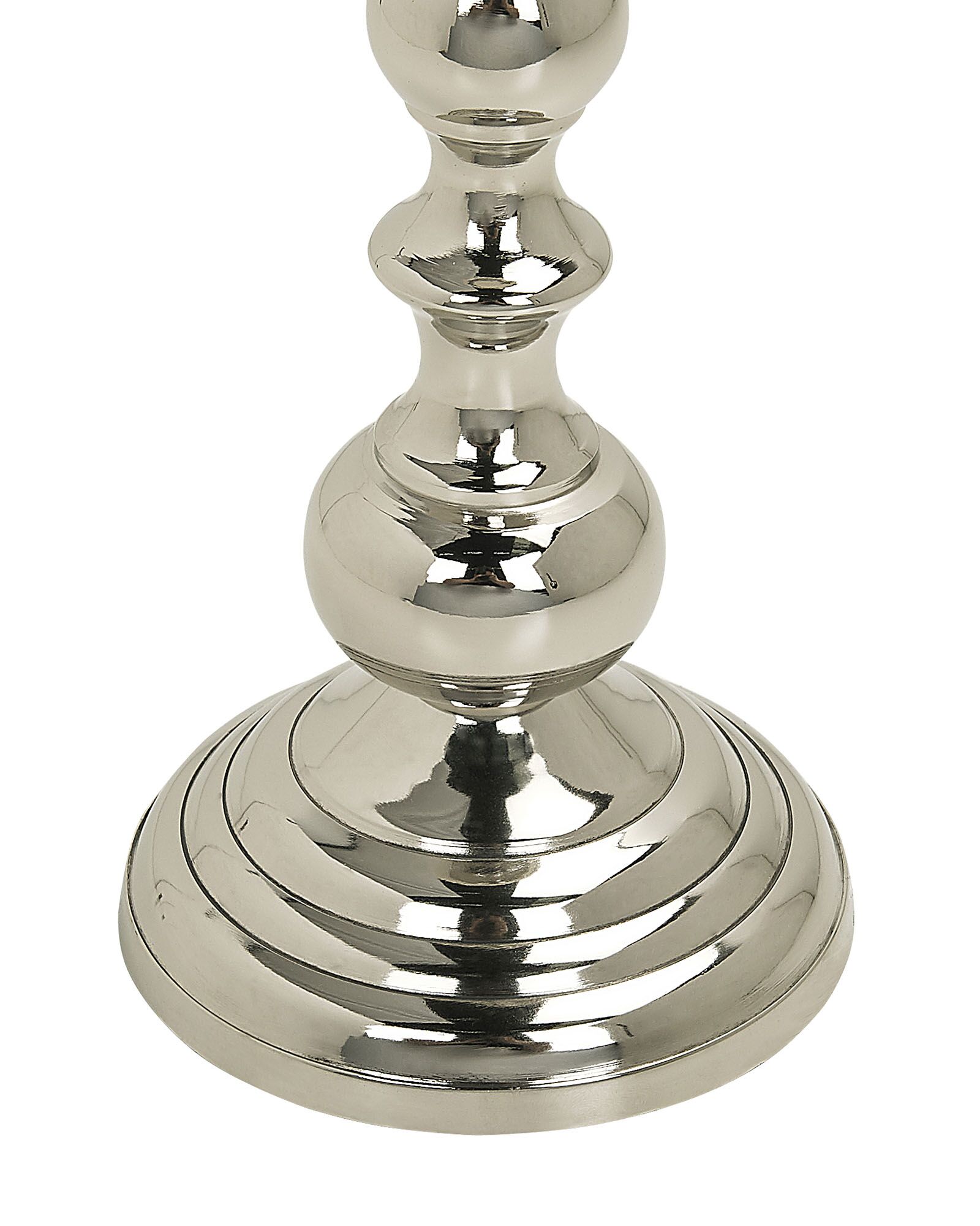 Świecznik metalowy 24 cm srebrny BUSAT | Beliani.pl