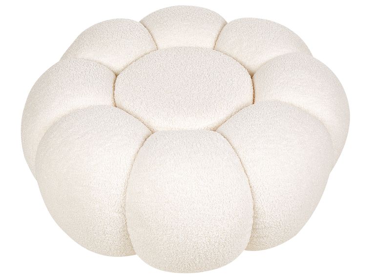 Boucle Pouffe White BEAUFORT | Beliani.at