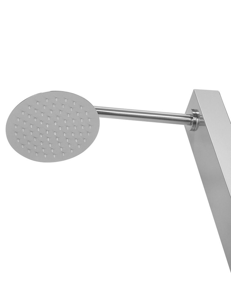 Freestanding Outdoor Shower Silver OLZAI | Beliani.co.uk