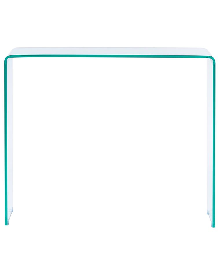 Glass Console Table Transparent KENDALL | Beliani.co.uk