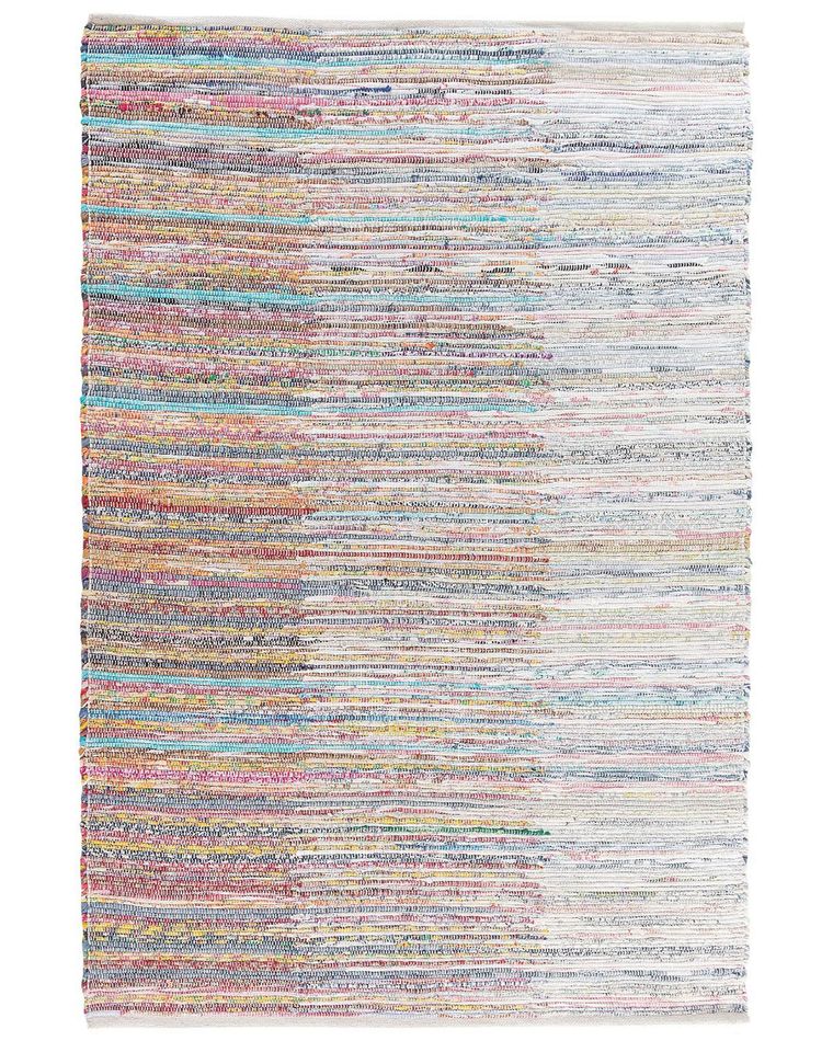 Cotton Area Rug 140 x 200 cm Multicolour MERSIN | Beliani.co.uk