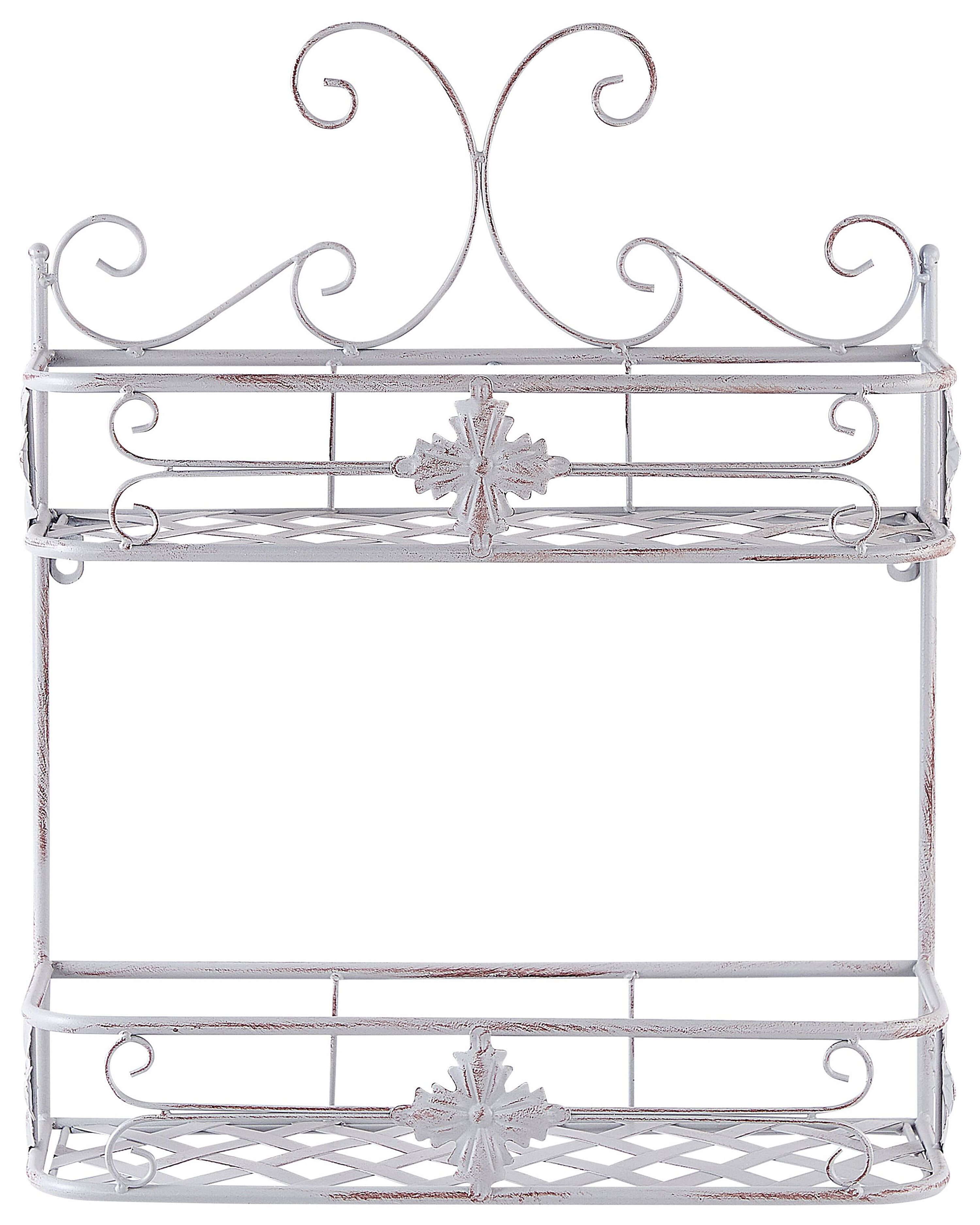 Metal Bathroom Wall Shelf Grey MARAYES | Beliani.co.uk