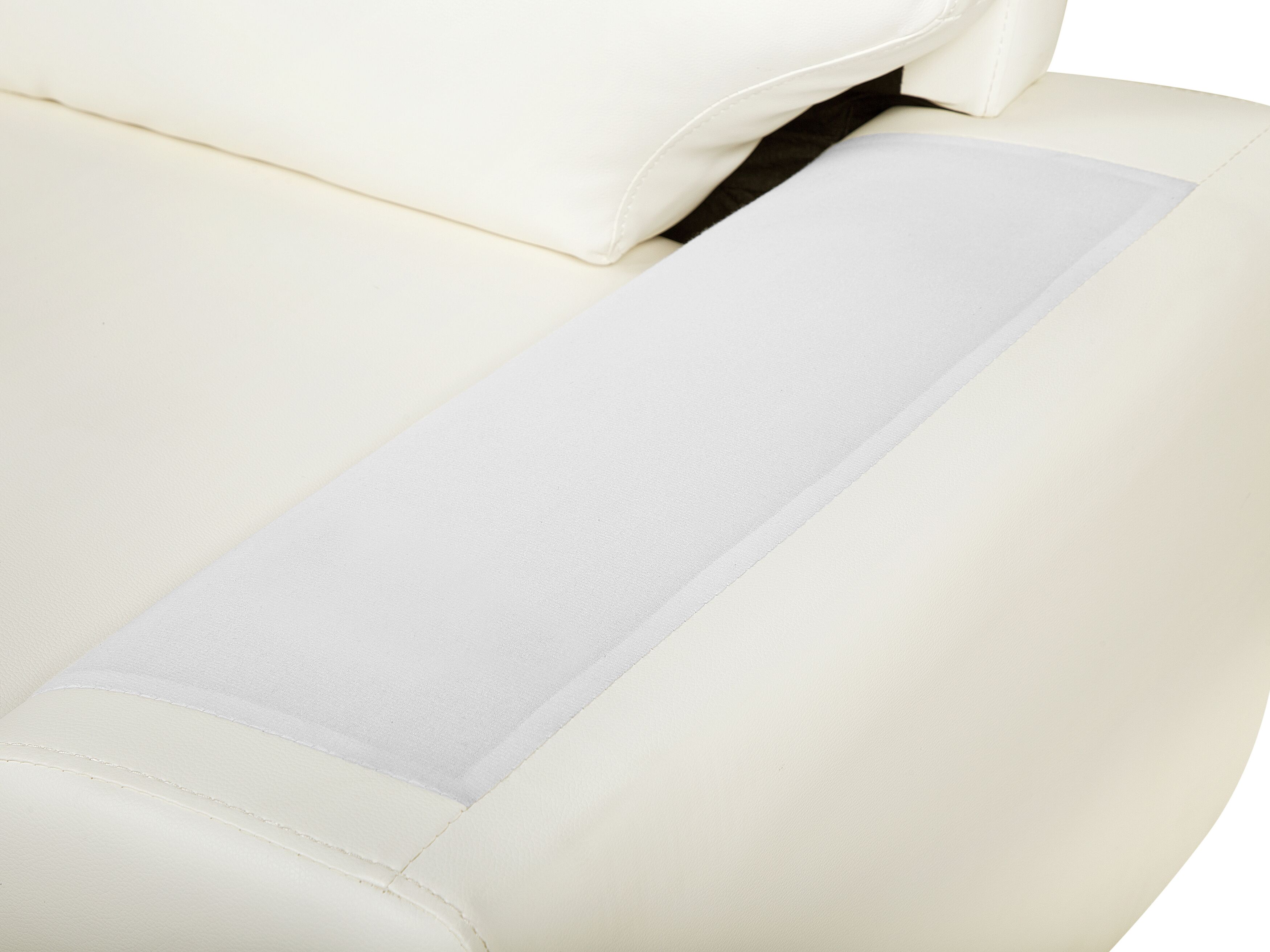 Divano moderno 2 posti in pelle sintetica bianco crema VOGAR | Beliani.it