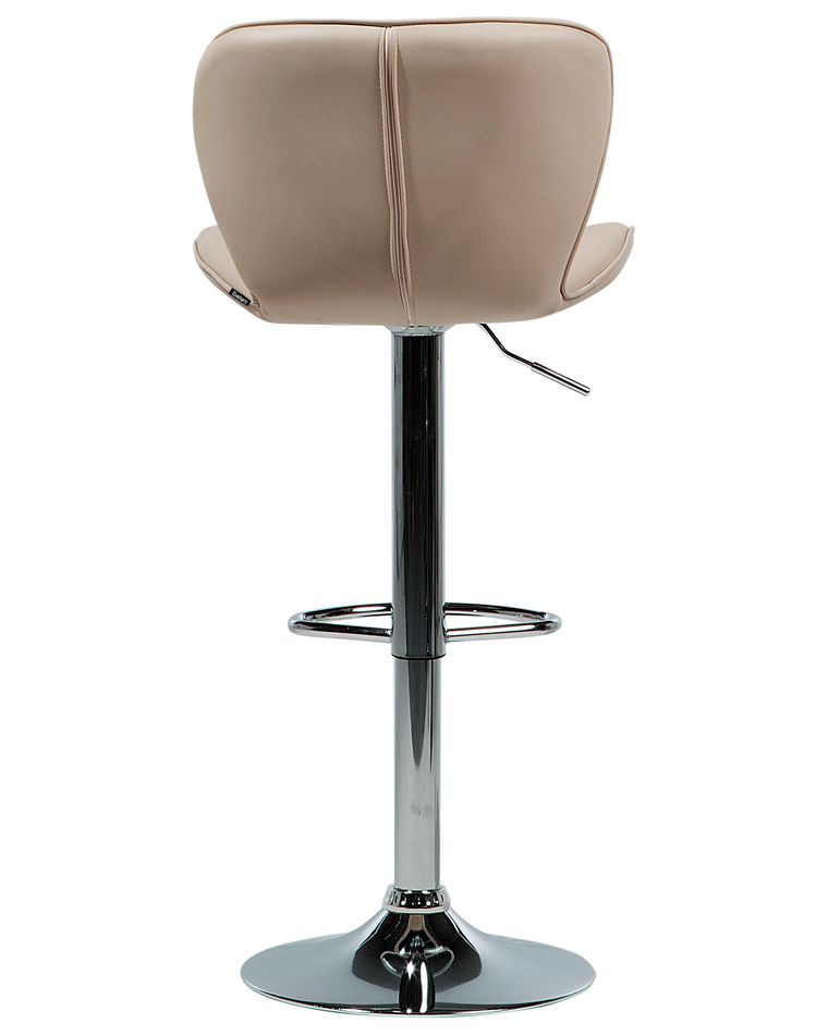 Barhocker Kunstleder beige höhenverstellbar 2er Set VALETTA | Beliani.ch