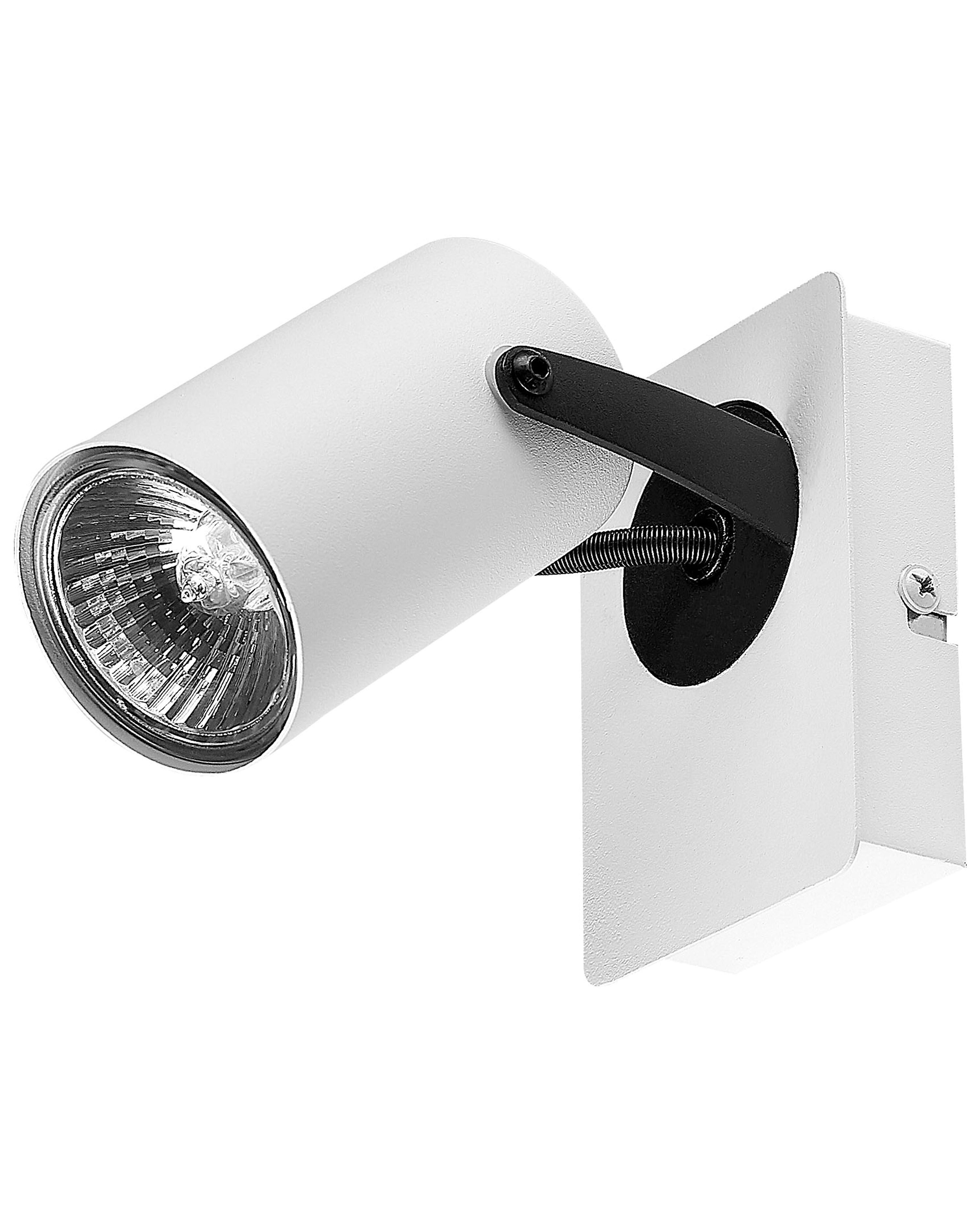 Conjunto de 2 lámparas de pared de metal blanco/negro KLIP | Beliani.es