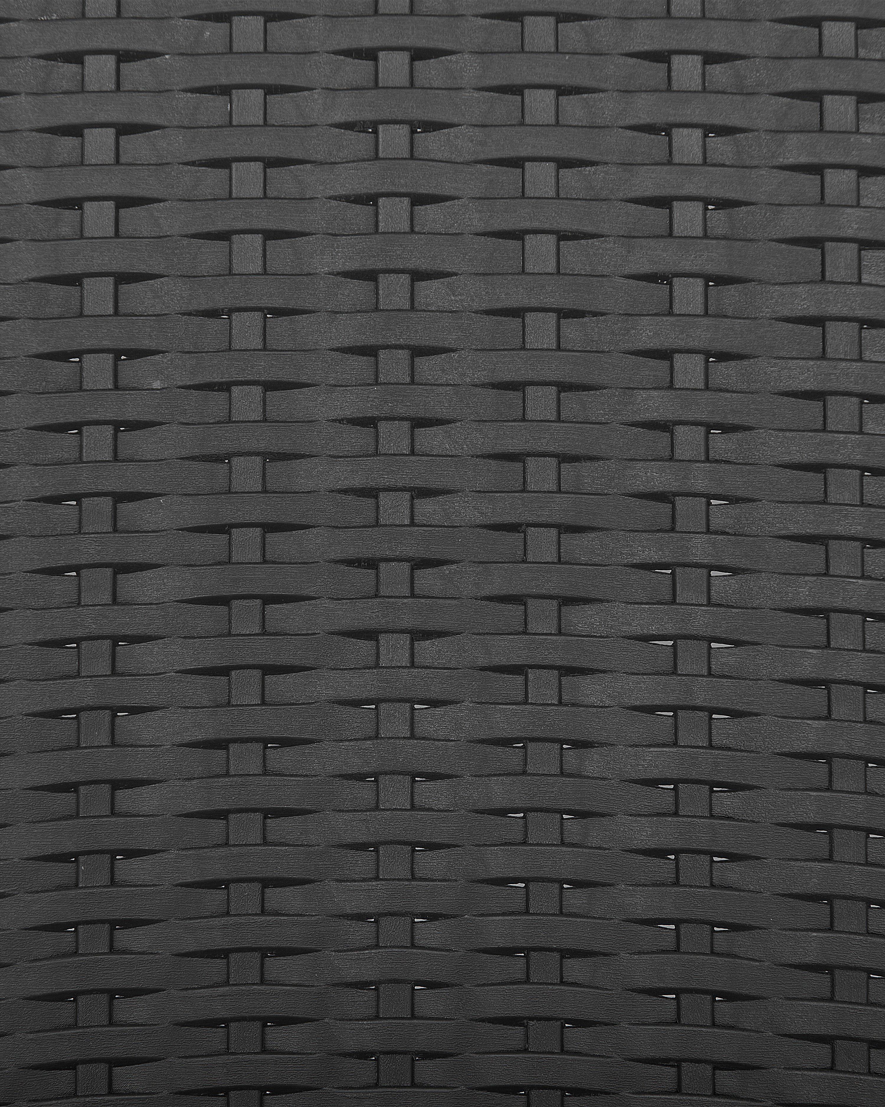 Gartenstuhl Rattanoptik graphitgrau 2er Set FOSSANO | Beliani.de