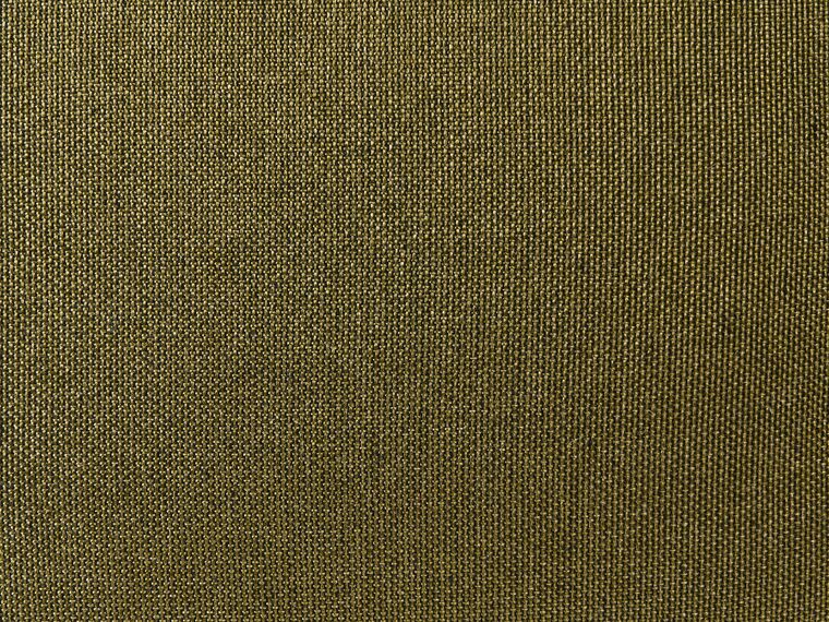 Pouf tessuto verde oliva 50 x 30 cm MUKKI | Beliani.it