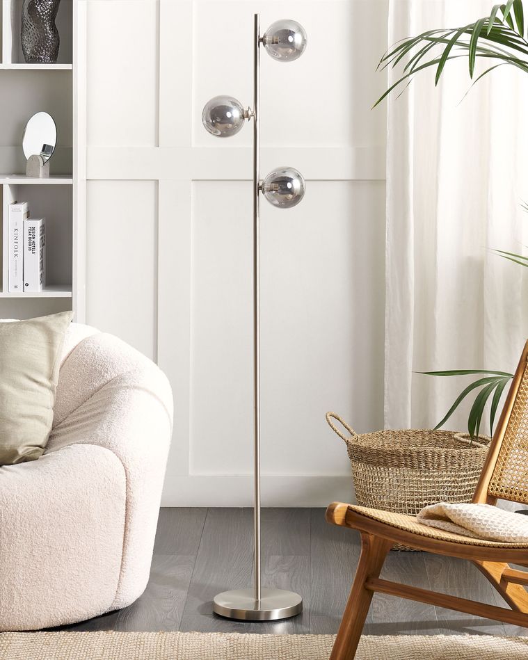 Staande lamp metaal zilver RAMIS | Gratis Levering