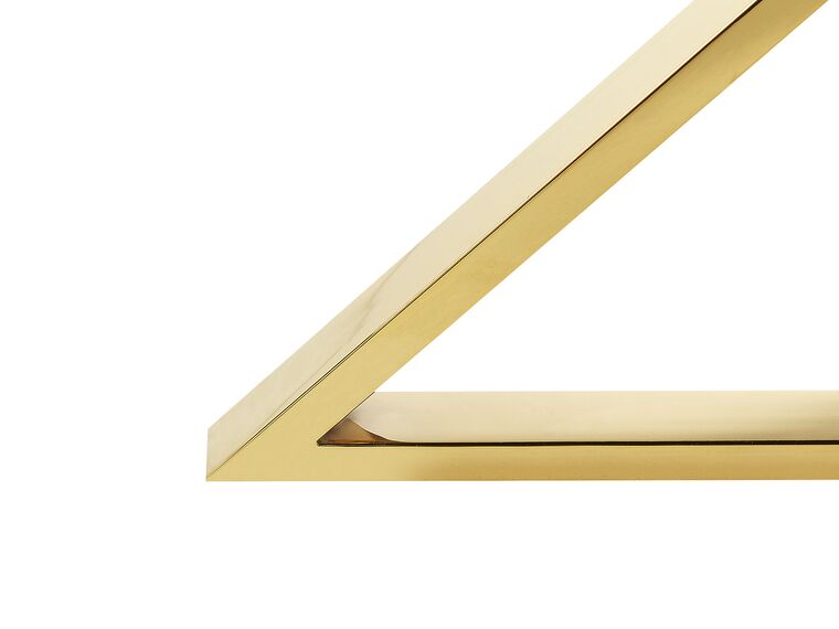 Glass Top Round Dining Table ⌀ 105 cm Black and Gold BOSCO | Beliani.co.uk