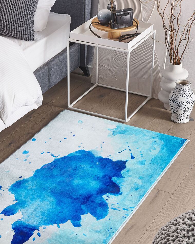 Area Rug 80 x 150 cm Blue ODALAR | Beliani.co.uk