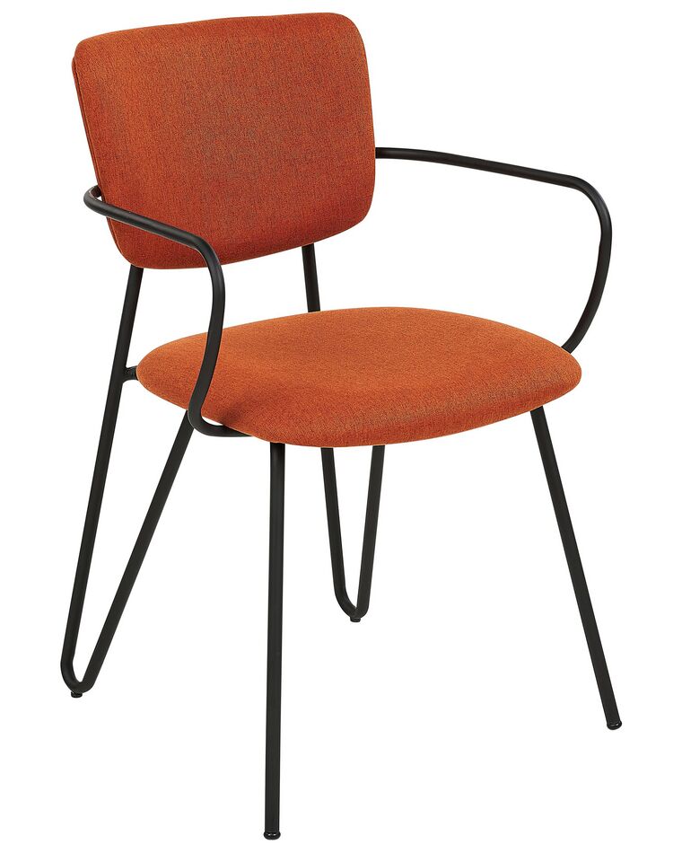 Set med 2 matstolar orange ELKO | Beliani.se