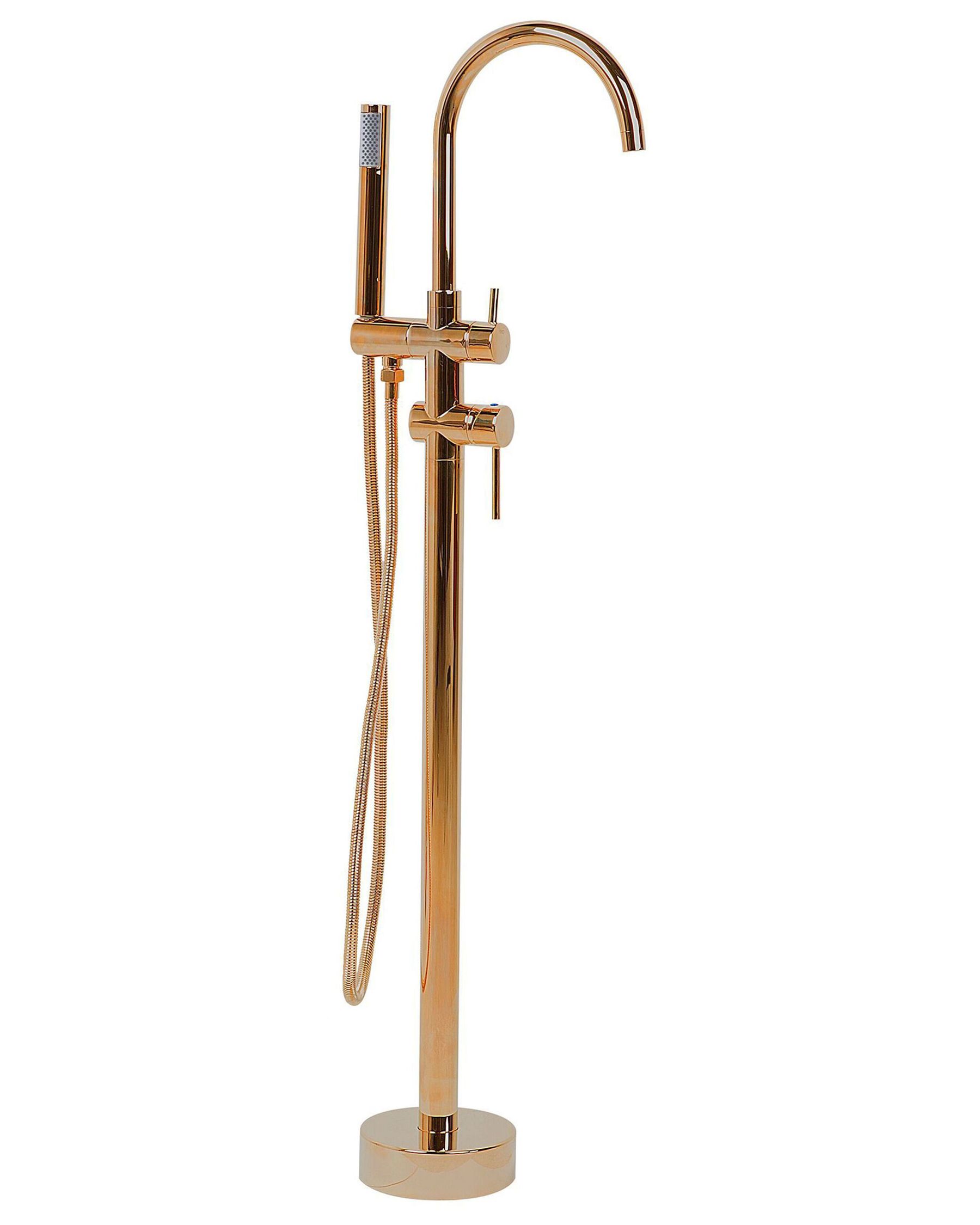 Freestanding Bath Mixer Tap Copper TUGELA | Beliani.co.uk