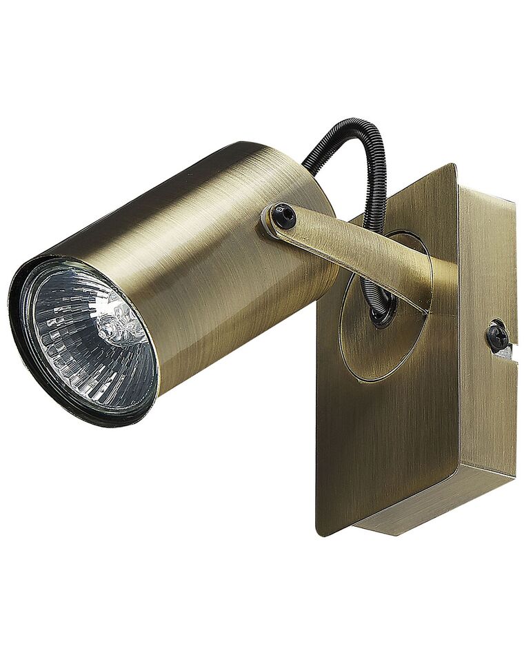 Set of 2 Metal Spotlight Lamps Brass KLIP | Beliani.co.uk