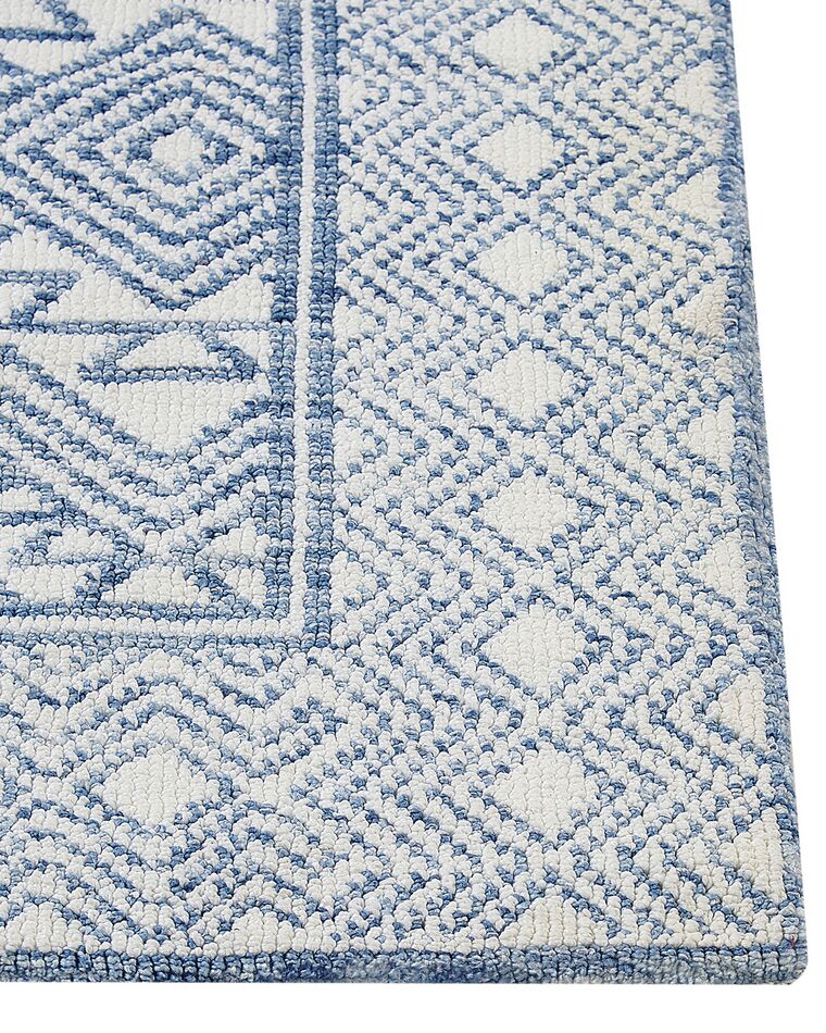 Area Rug 300 x 400 cm Blue and White KAWAS | Beliani.co.uk
