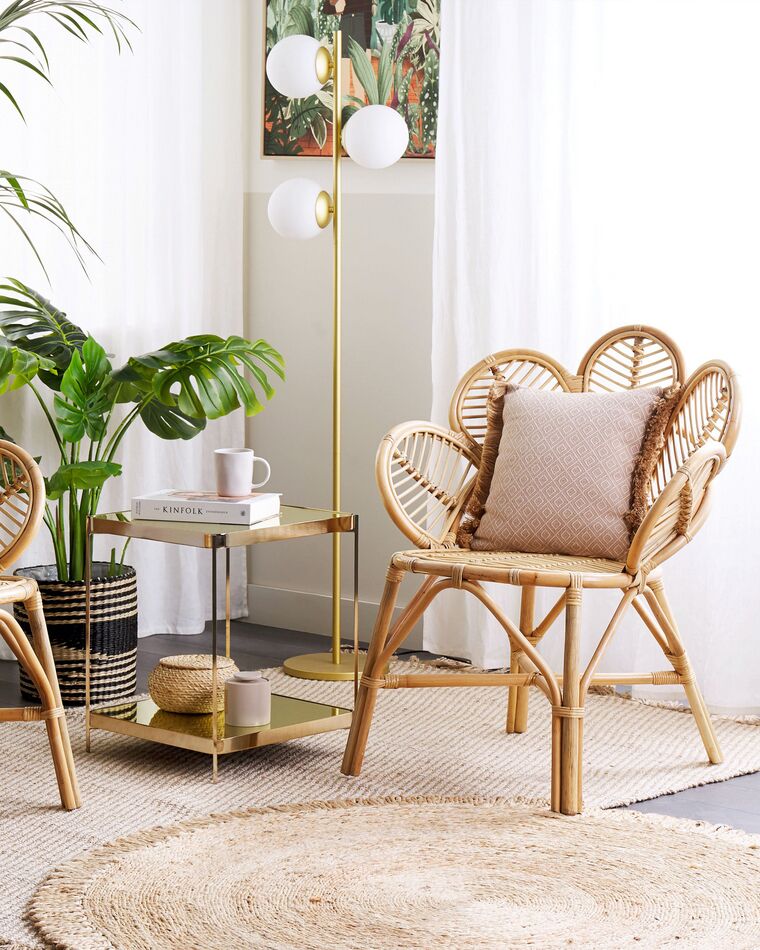Lot de 2 chaises paon en rotin naturel FLORENTINE II | Beliani.fr