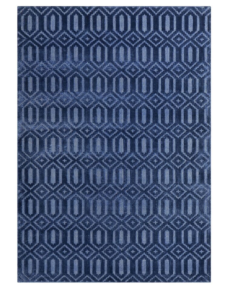 Tappeto blu scuro 160 x 230 cm a pelo corto ADATEPE | Beliani.it