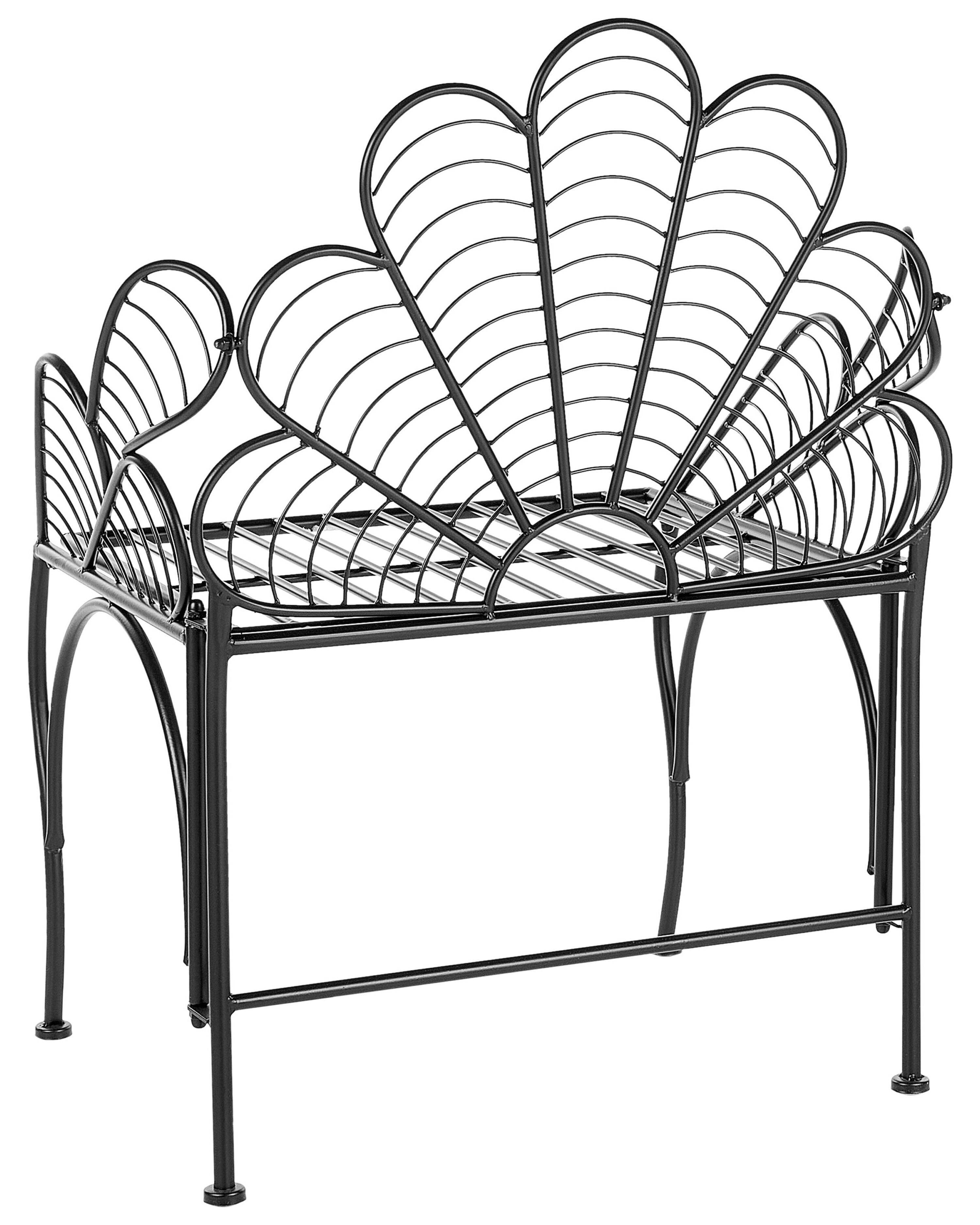 Metal Garden Accent Chair Black LIGURIA | Beliani.co.uk