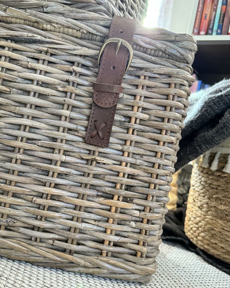 Conjunto de 2 baús em rattan natural IRBID | Beliani.pt