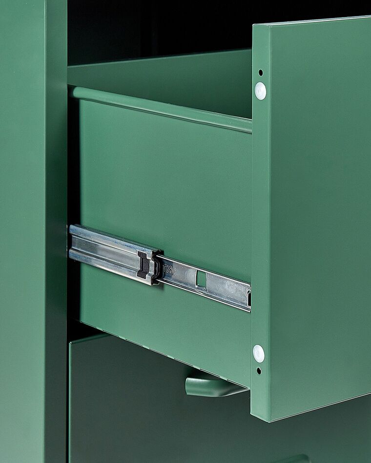 Hængemappeskab med 3 skuffer grøn WOSTOK | Beliani.dk